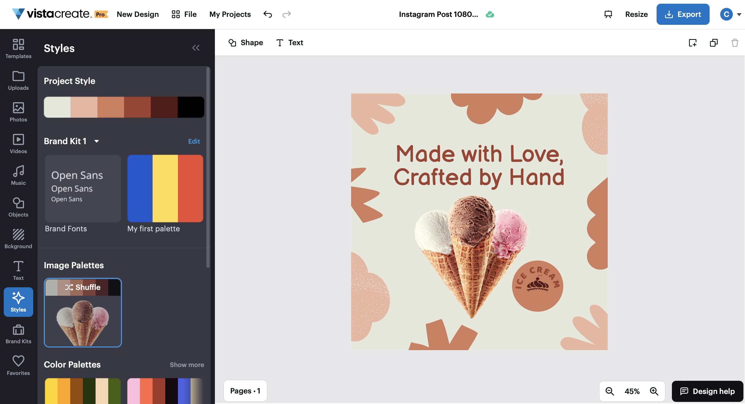 What is the Styles feature and how does it work? – VistaCreate Help Center