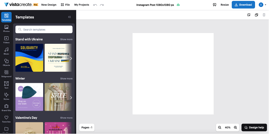 How do I create a design from scratch in VistaCreate? – VistaCreate Help Center
